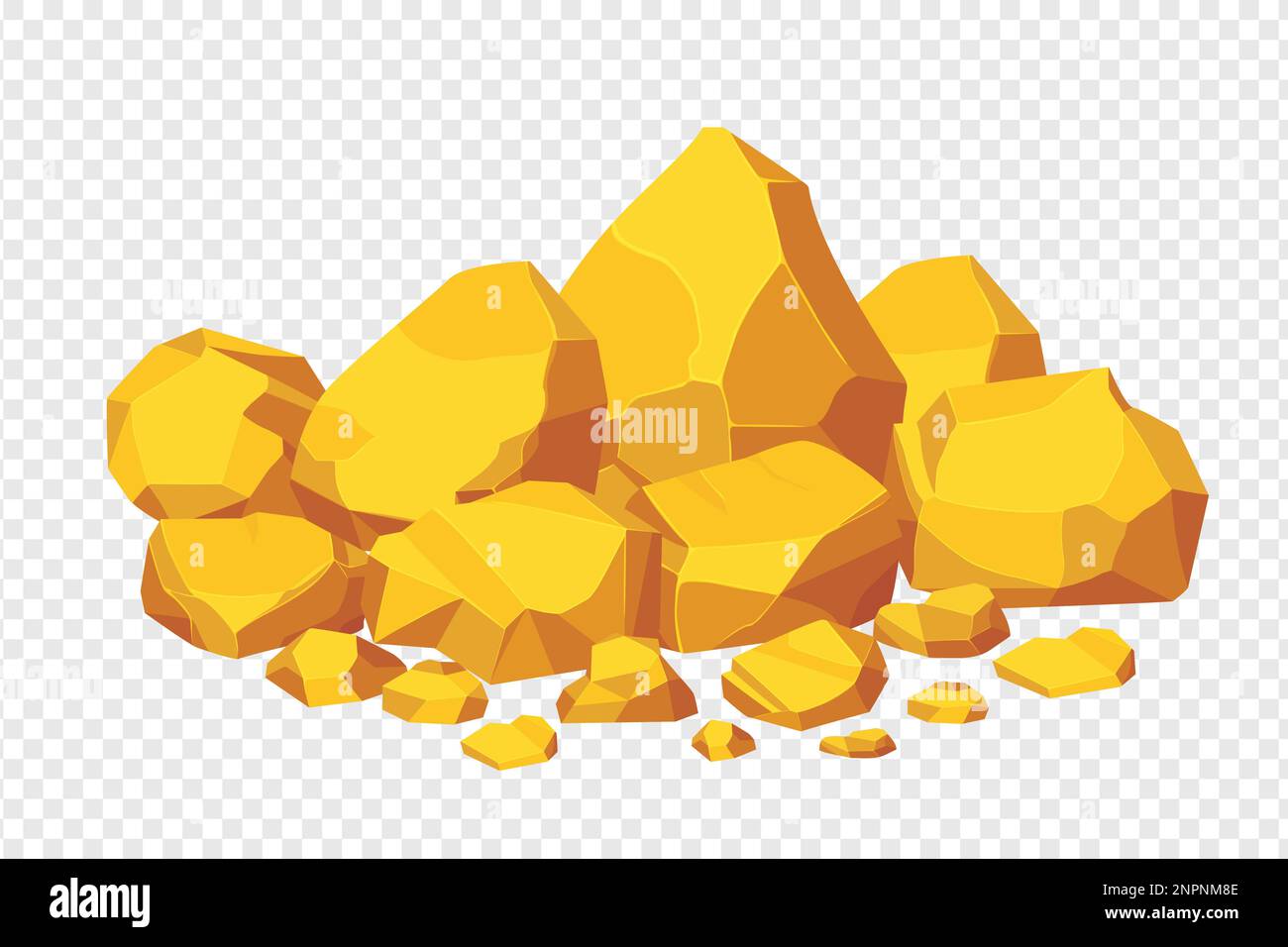 Rock and stones set. Different shape gold boulder collection. vector ...