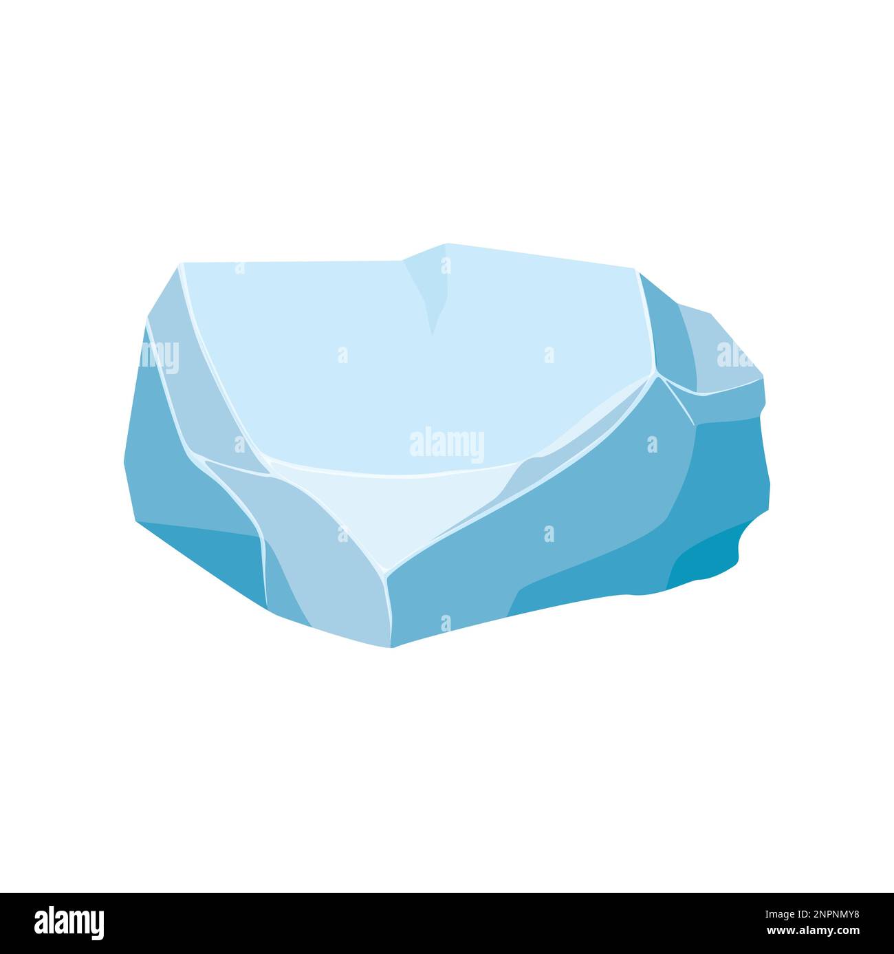 Ice rock boulder. Natural shape stone. vector illustration Stock Vector ...