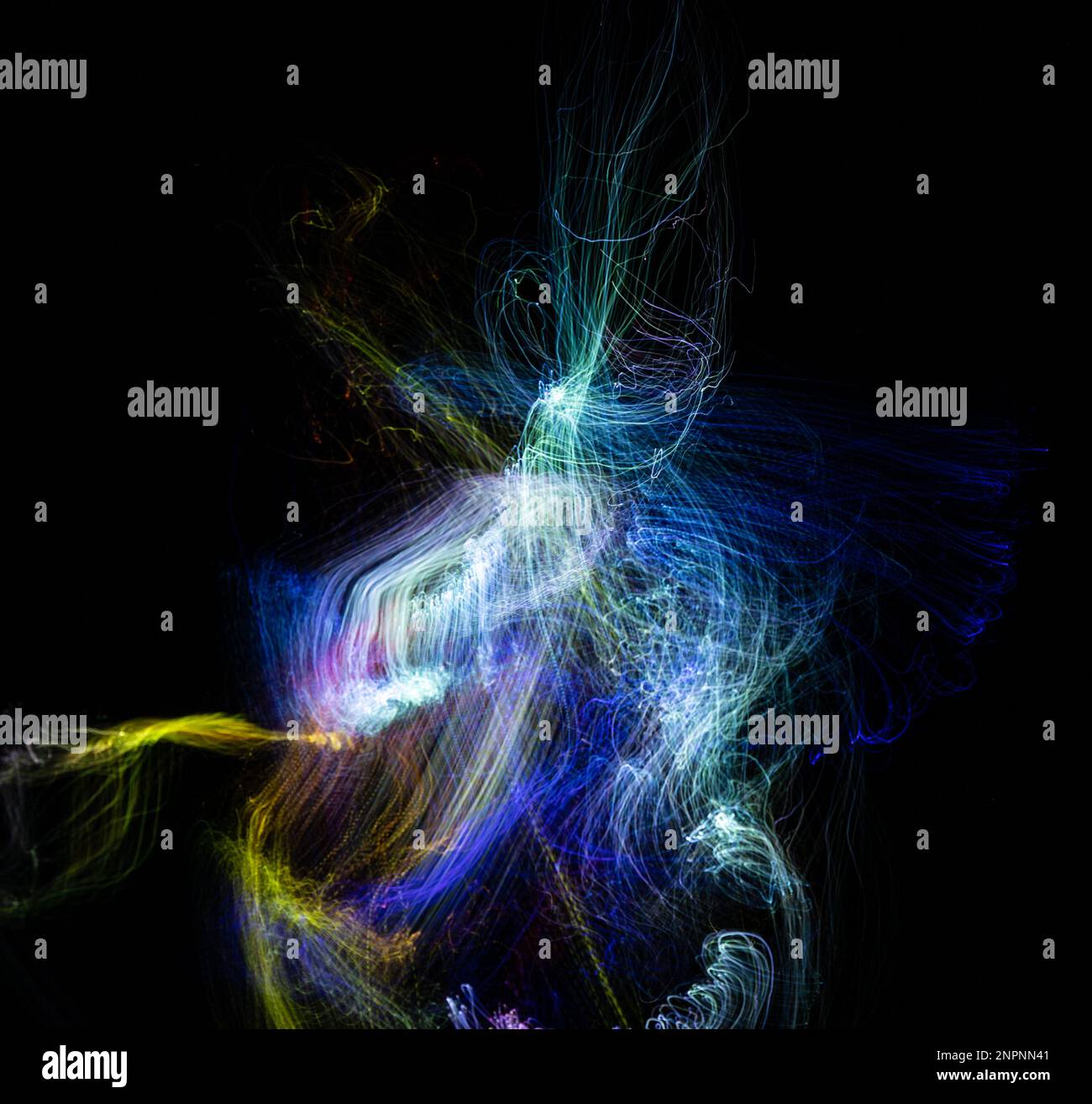 Light painting photography with the fiber optic technique illuminated ...