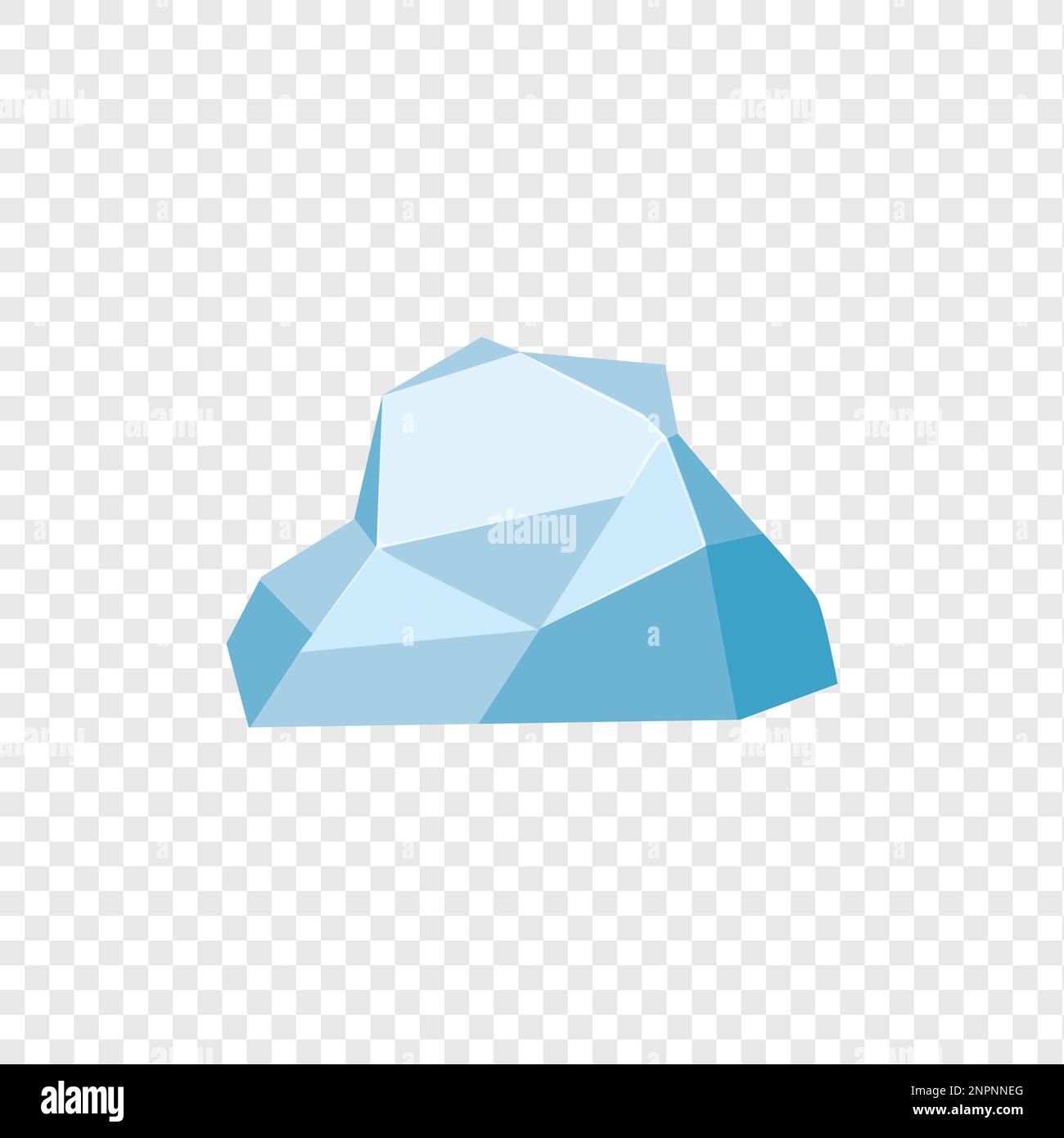 Ice rock boulder. Natural shape stone. vector illustration Stock Vector ...