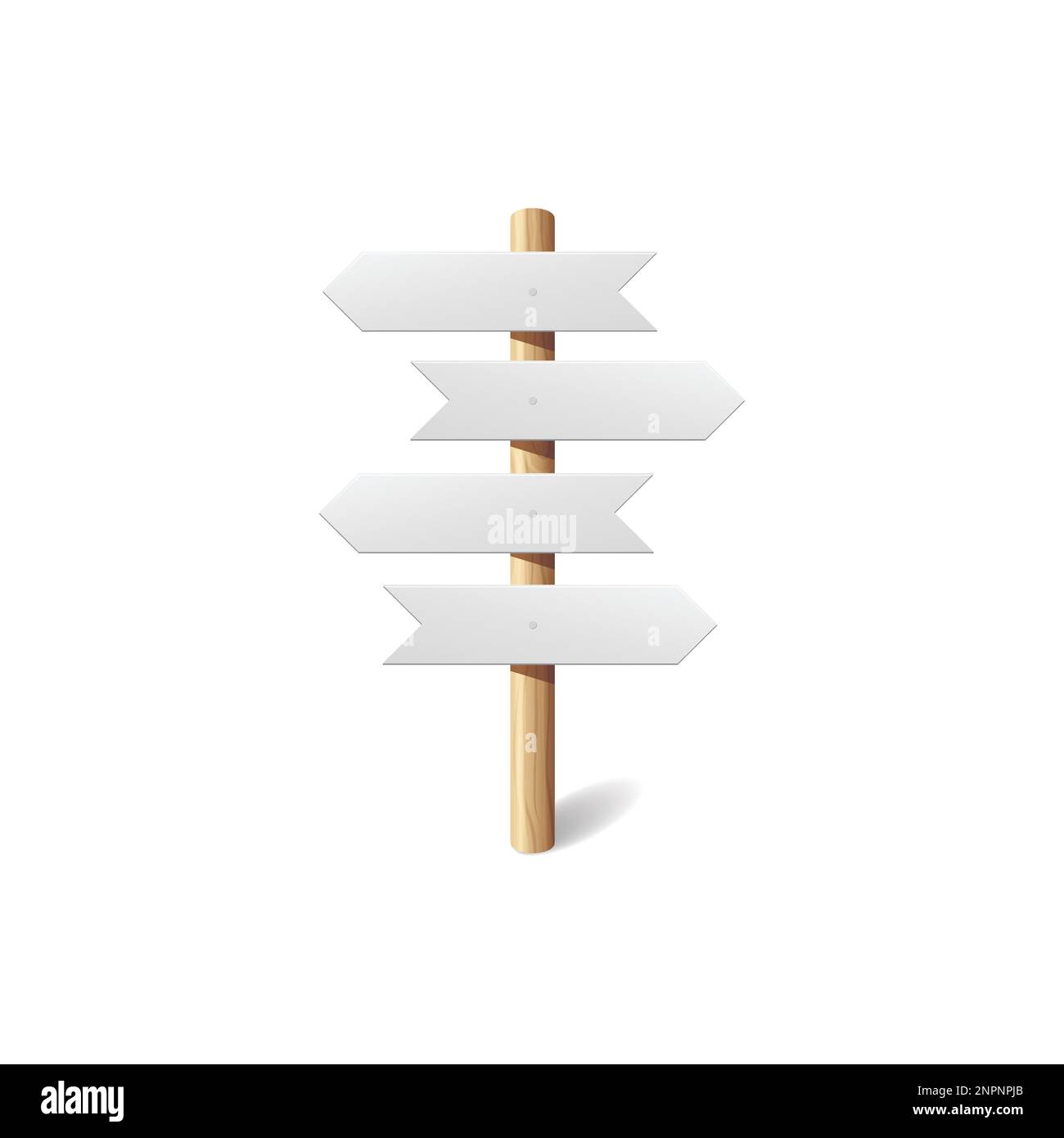 Blank signboard. Empty signage banner. White sign template, vector illustration Stock Vector ...