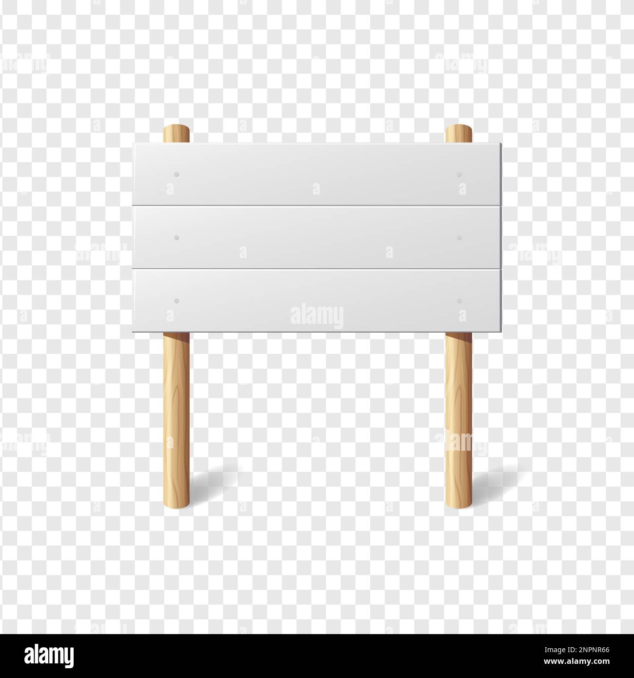 Blank signboard. Empty signage banner. White sign template, vector illustration Stock Vector ...