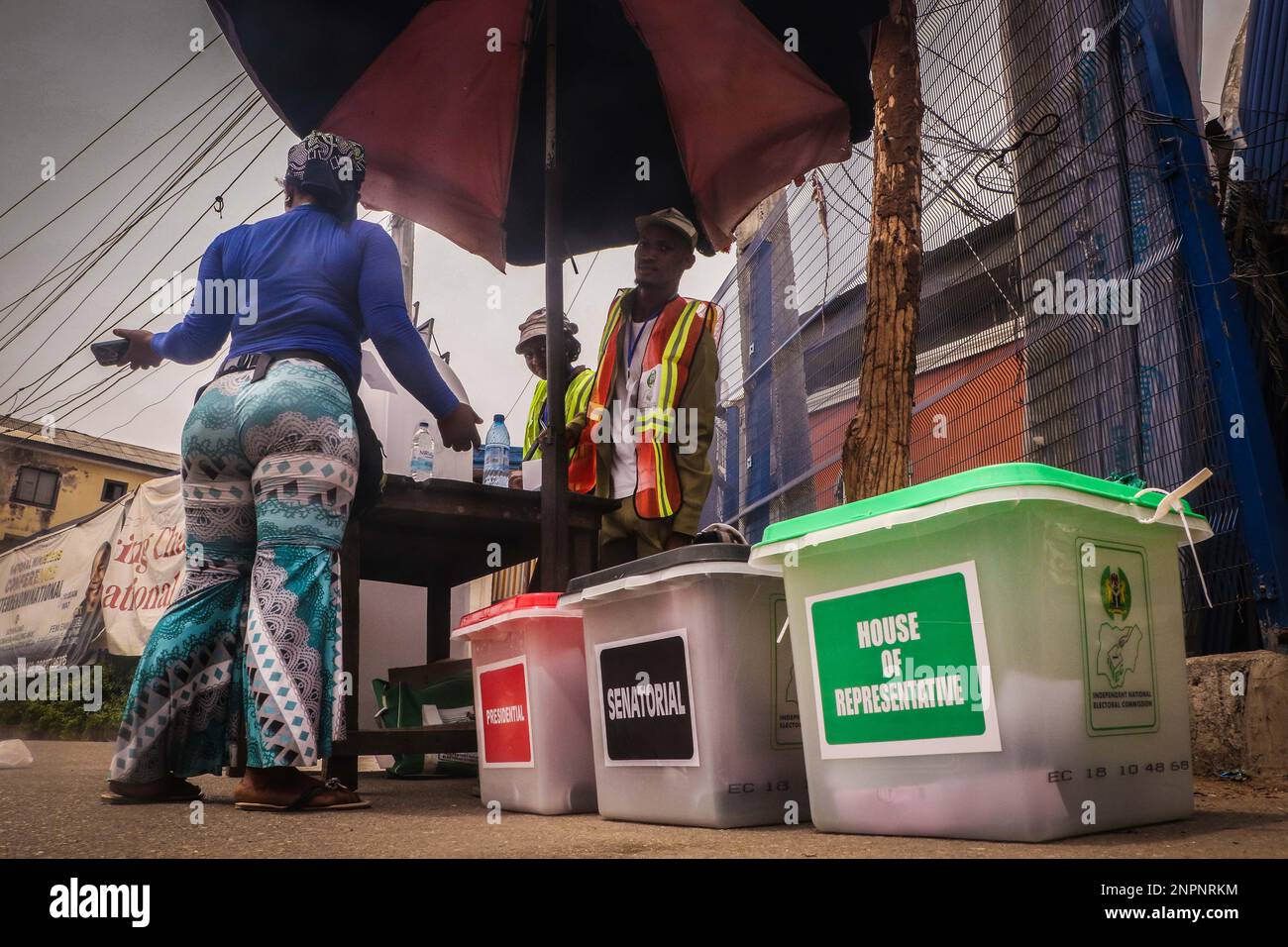 Nigerian polling booths hi-res stock photography and images - Alamy