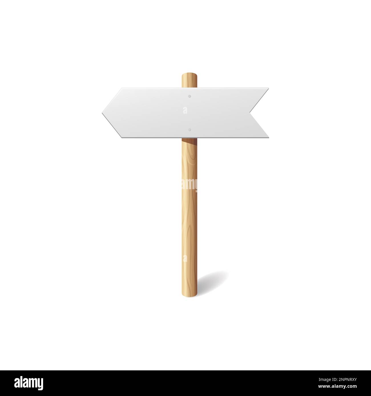 Blank signboard. Empty signage banner. White sign template, vector ...