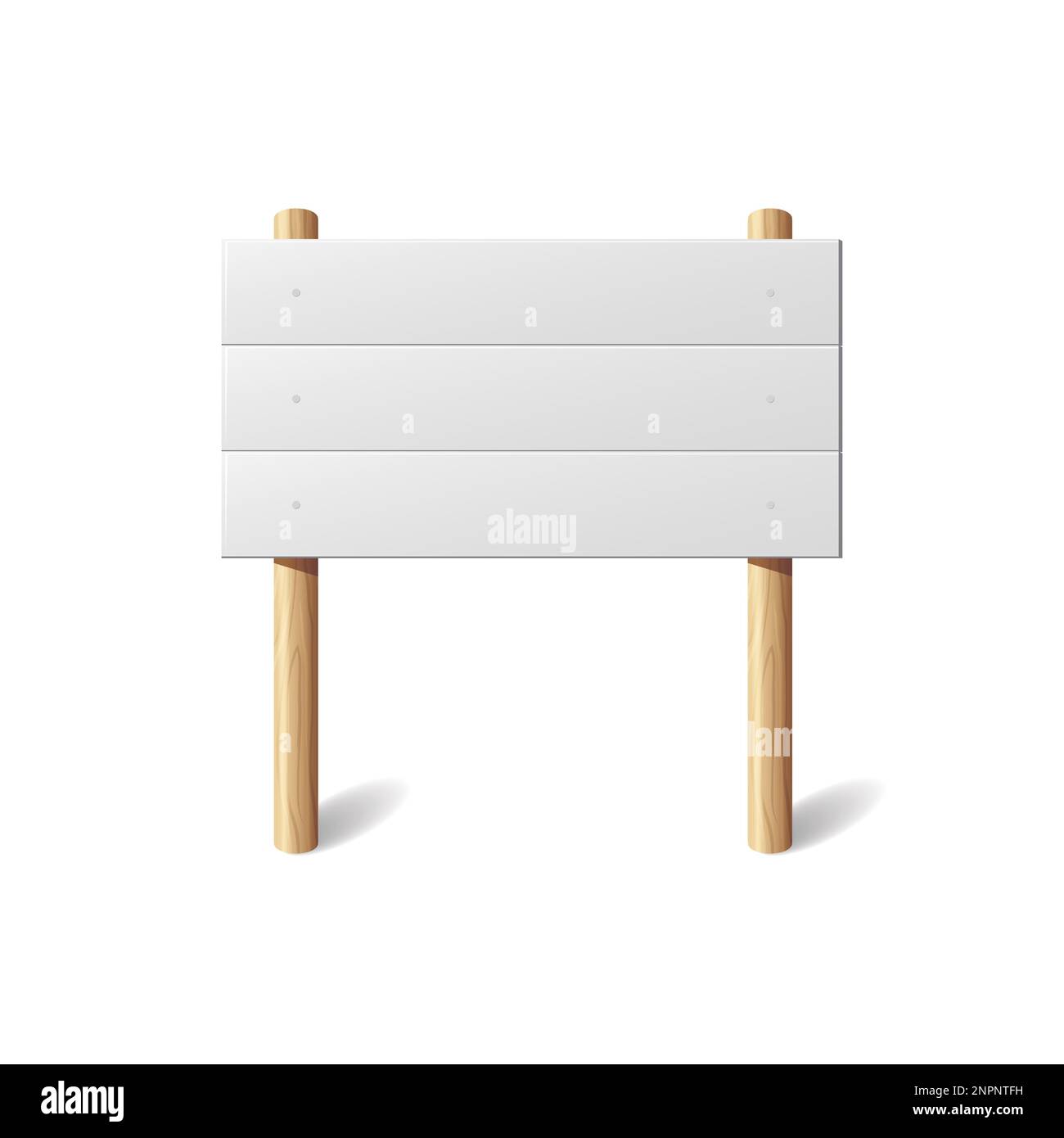 Blank signboard. Empty signage banner. White sign template, vector ...