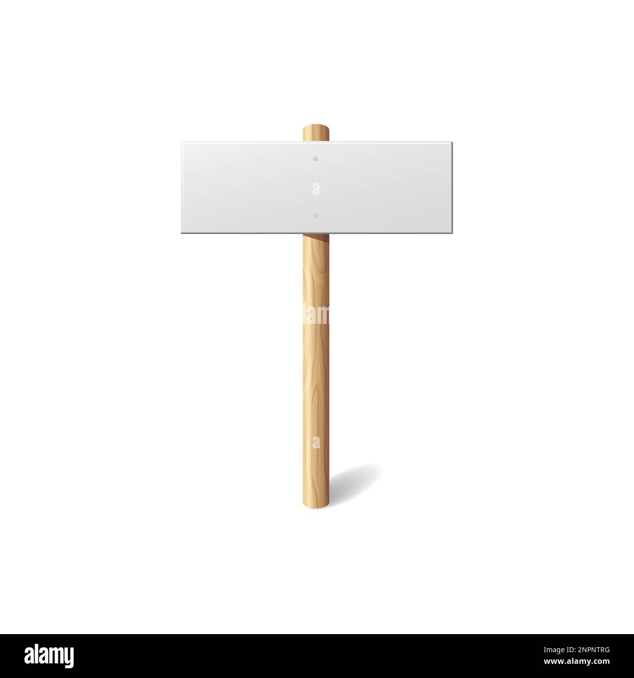 Blank signboard. Empty signage banner. White sign template, vector illustration Stock Vector ...