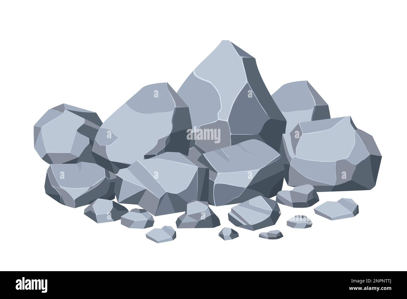 Rock and stones set. Different shape boulder collection. vector ...