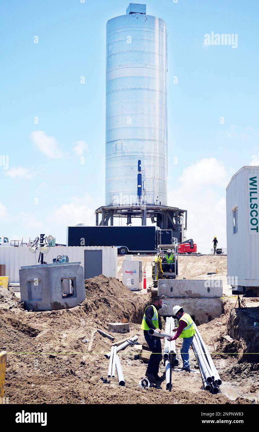 A view of SpaceX Starship SN5 at the Boca Chica, Texas SpaceX Launch ...