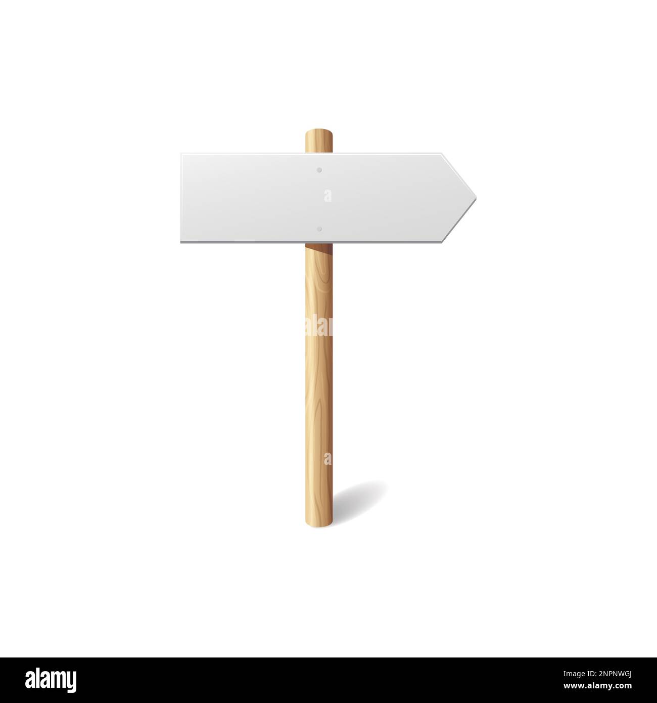 Blank signboard. Empty signage banner. White sign template, vector ...