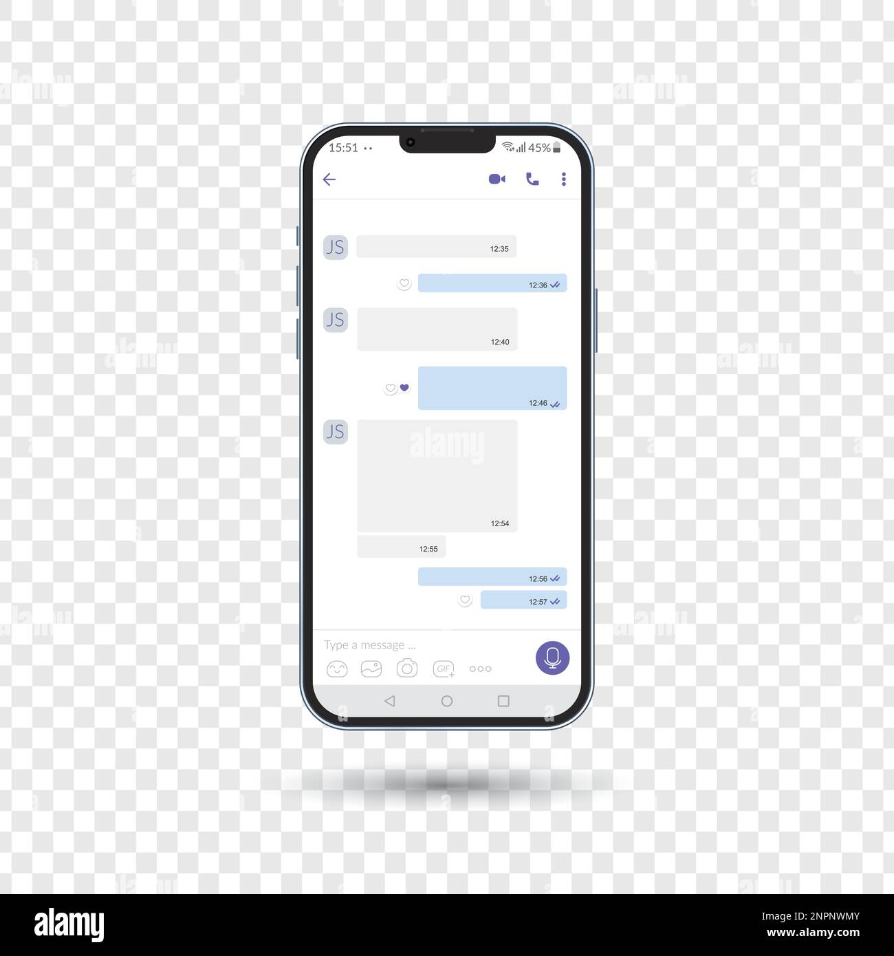 Messenger UI template, Social communication app mockup, chat ...