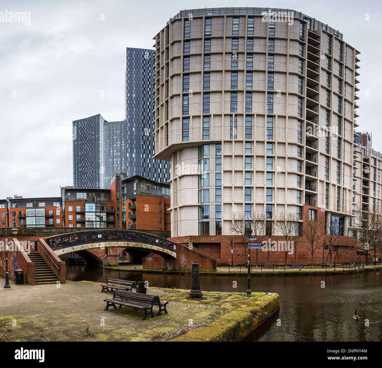 Manchester city centre panorama hi-res stock photography and images - Alamy