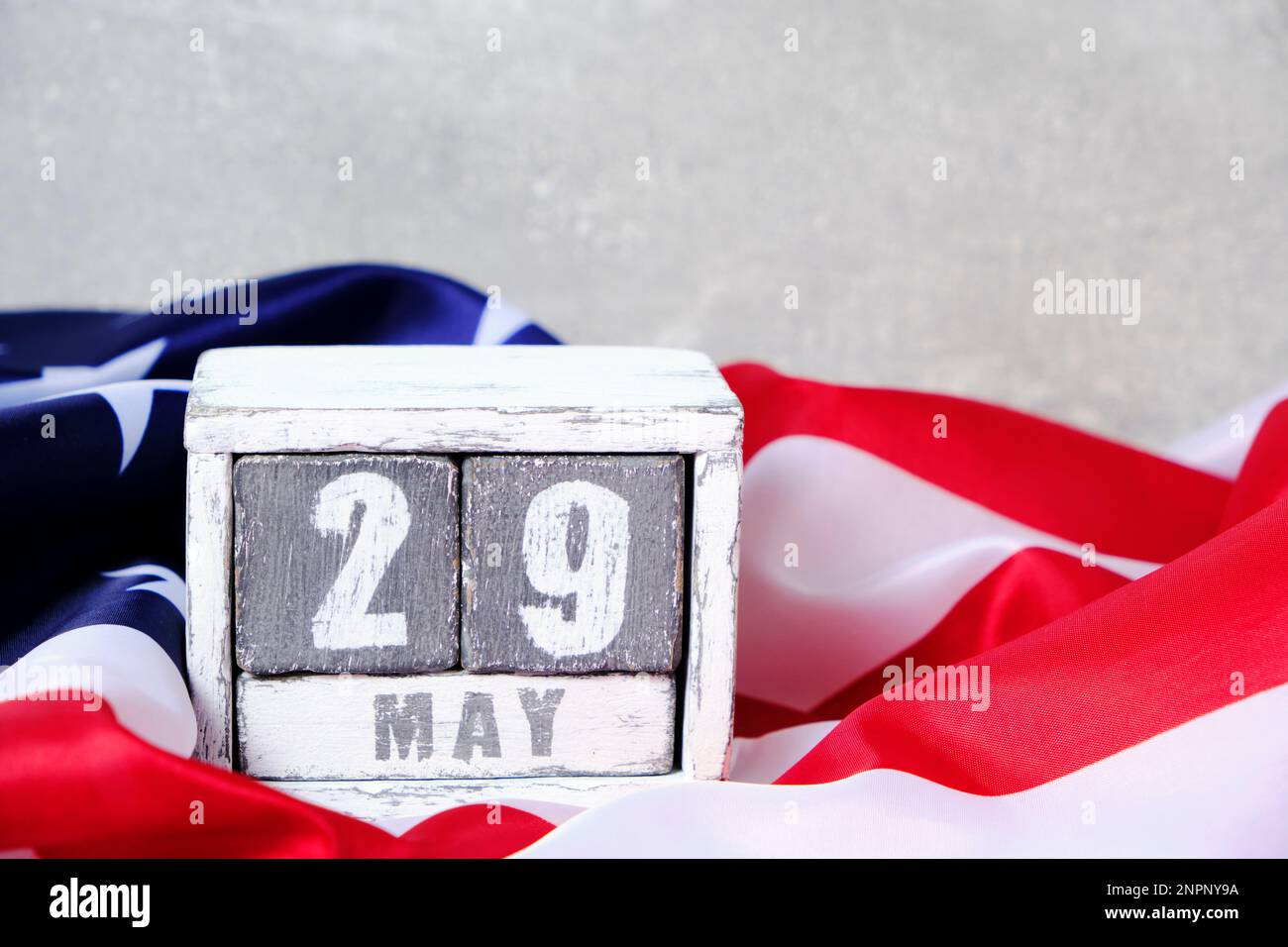 May 29, calendar on background flag United States America, memorial Day ...