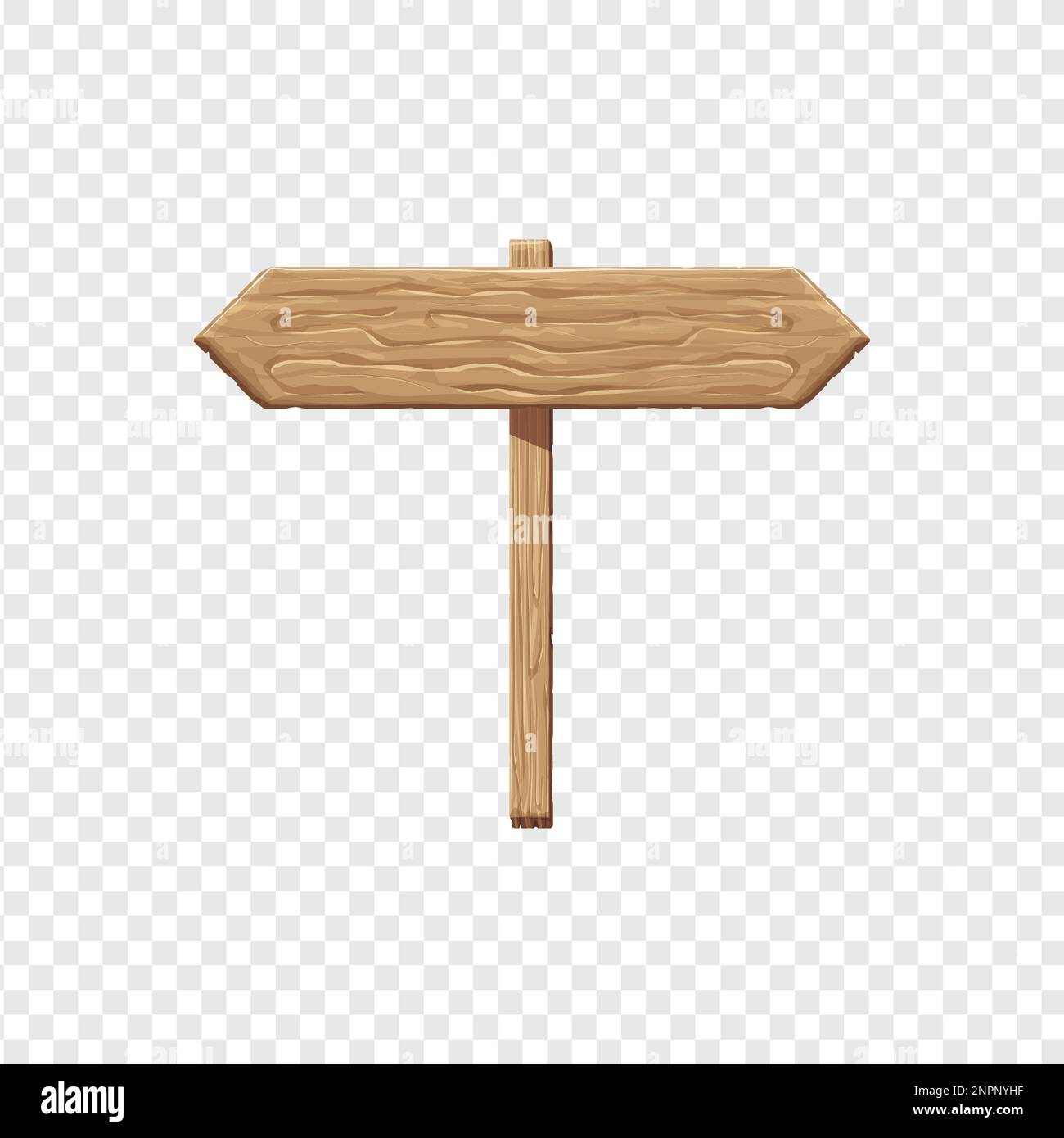 Wood sign. Empty wooden signboard template, vector illustration Stock ...