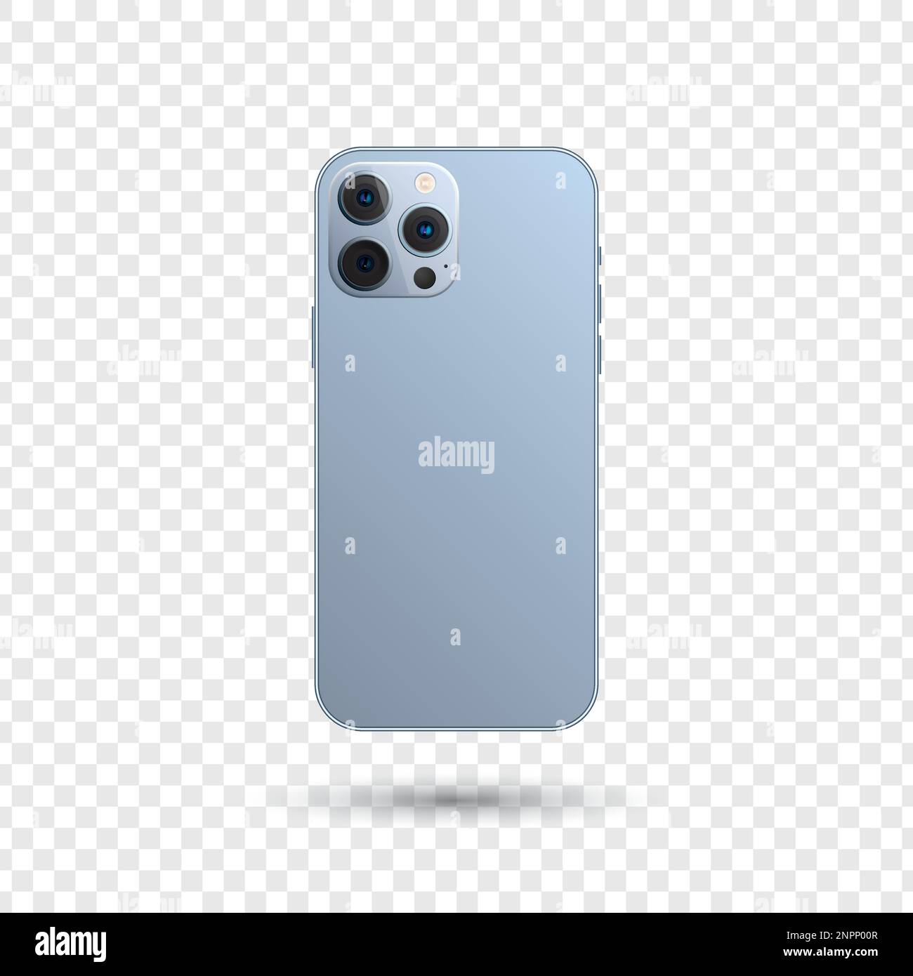 Smartphone mockup template, mobile phone back, vector illustration ...