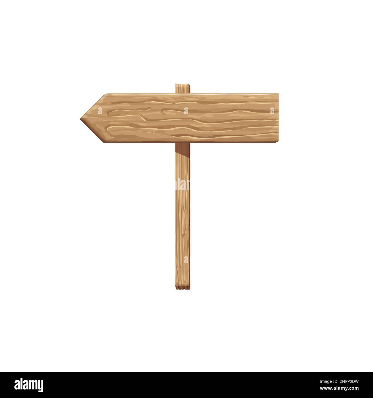 Wood sign. Empty wooden signboard template, vector illustration Stock ...