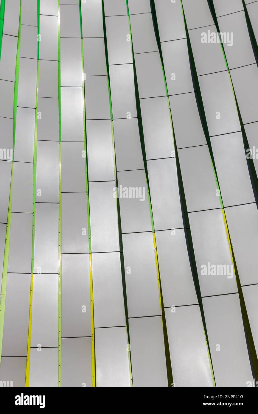 Silver waves of the modern hospital building in Groningen, Netherlands ...