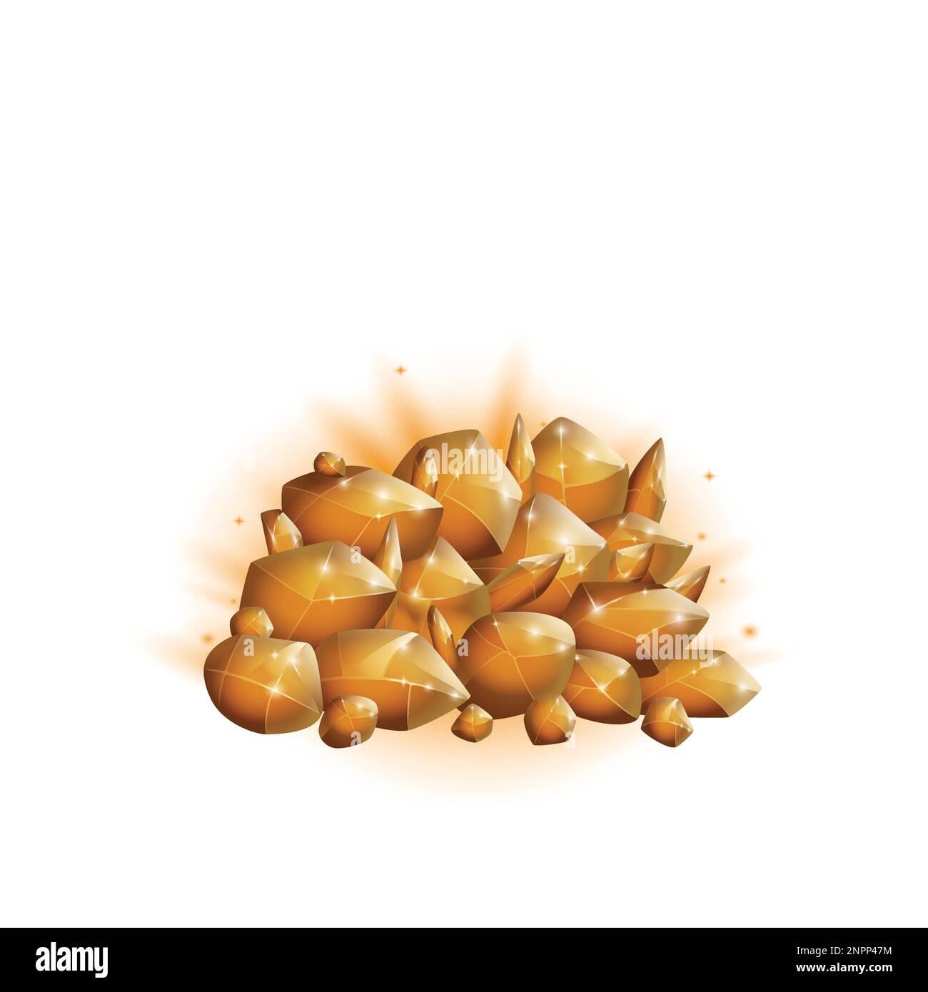 Crystals and natural minerals. Cartoon Magic Gemstones. Game assets ...