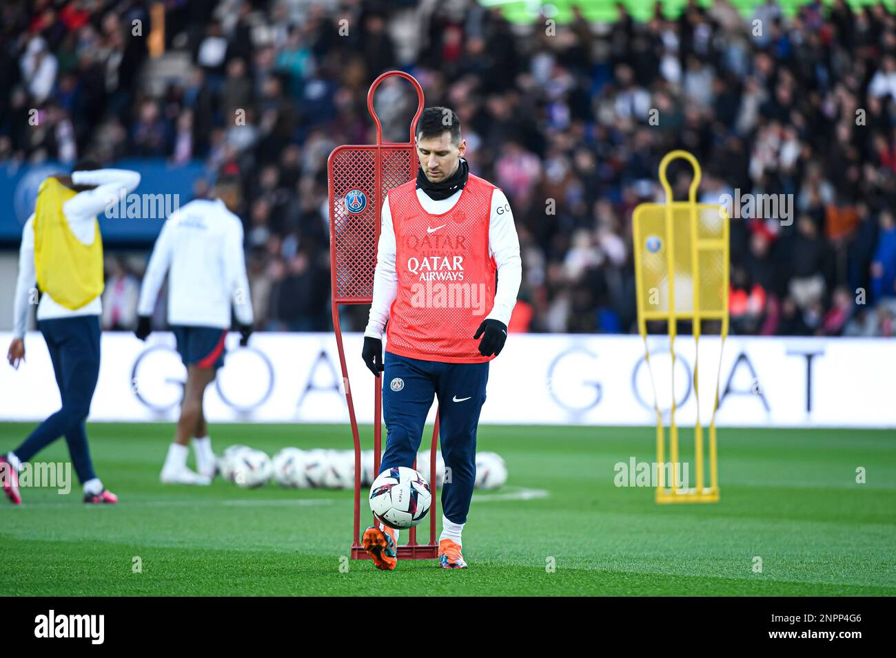 Lionel (Leo) Messi during the public training of the Paris Saint ...