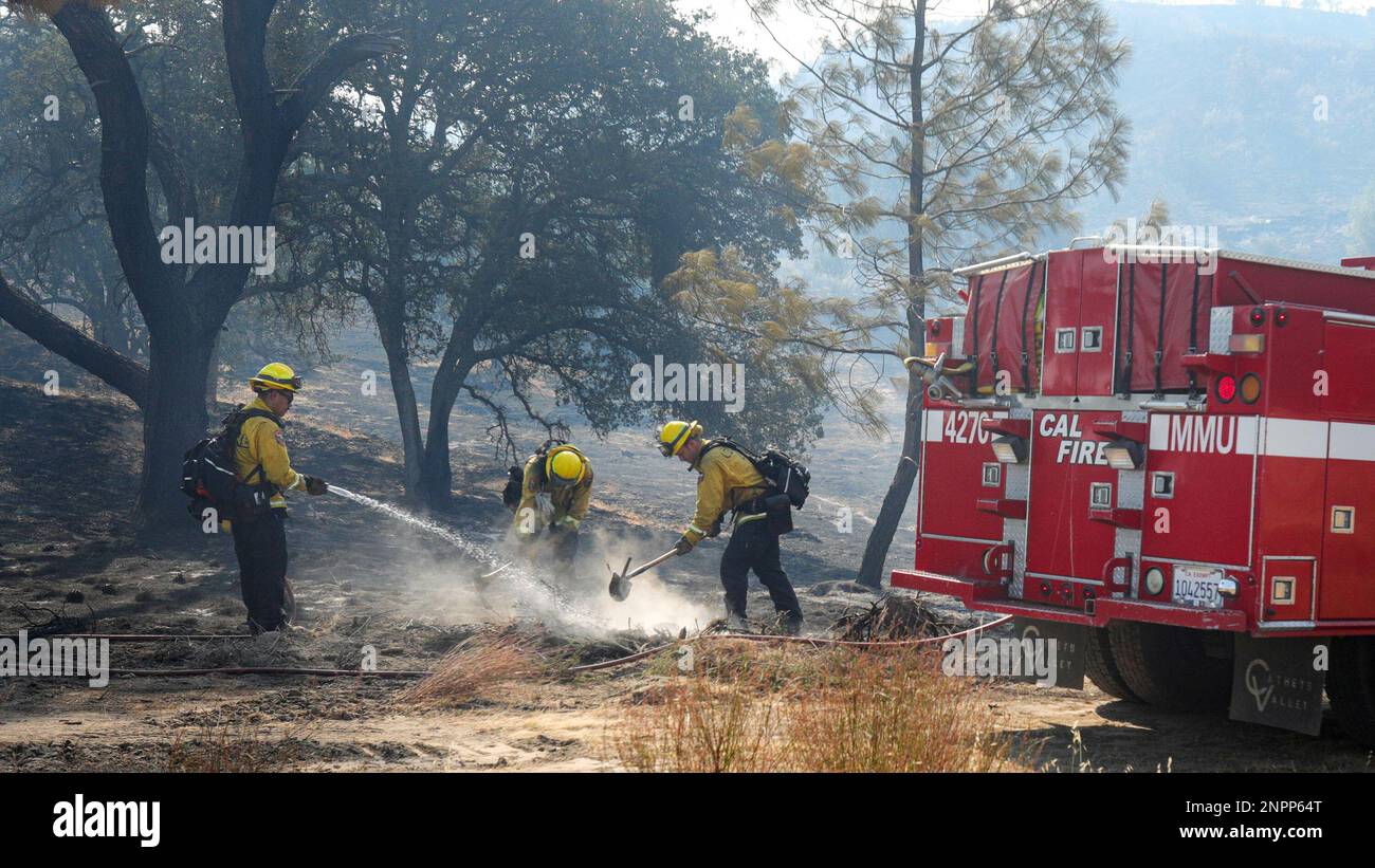 Calfire firefighters from Coarsegold from the left Juan Montes, Jorge ...