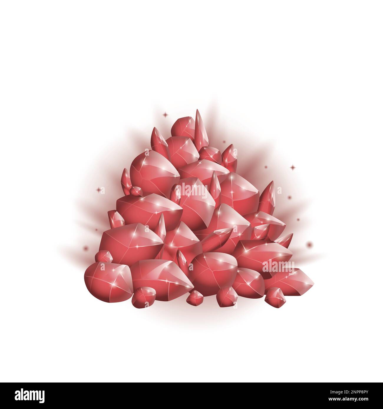 Crystals and natural minerals. Cartoon Magic Gemstones. Game assets ...