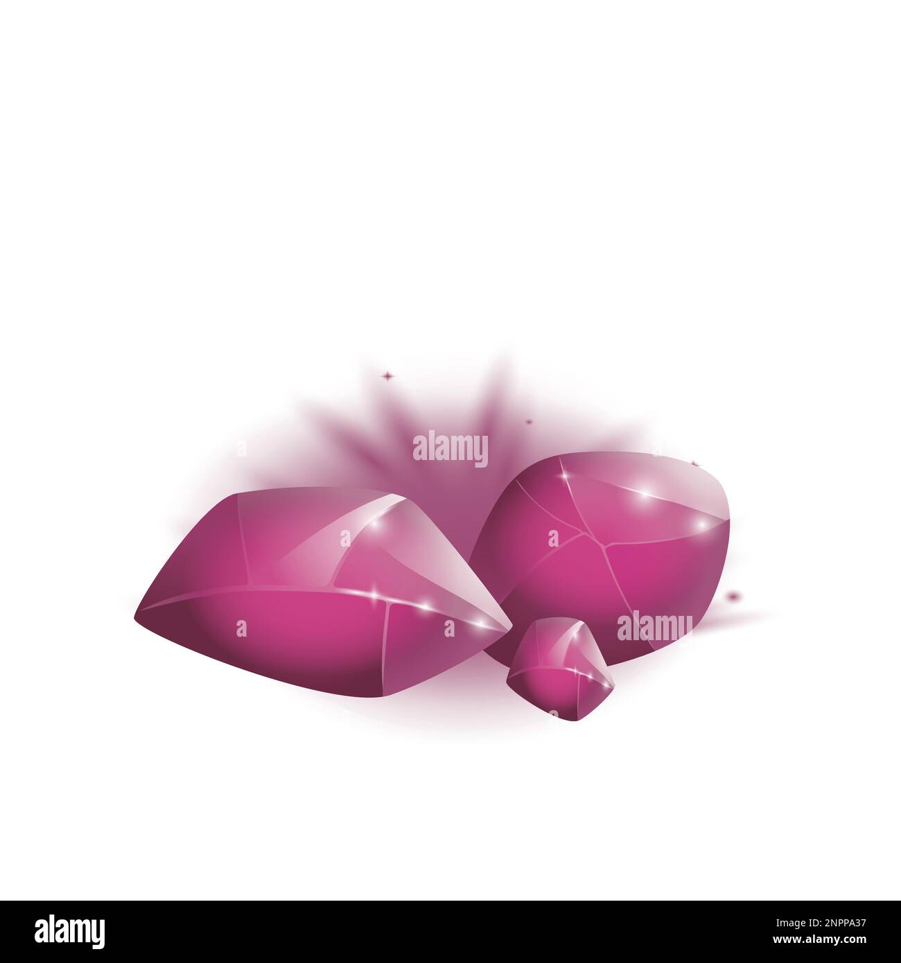 Crystals and natural minerals. Cartoon Magic Gemstones. Game assets ...