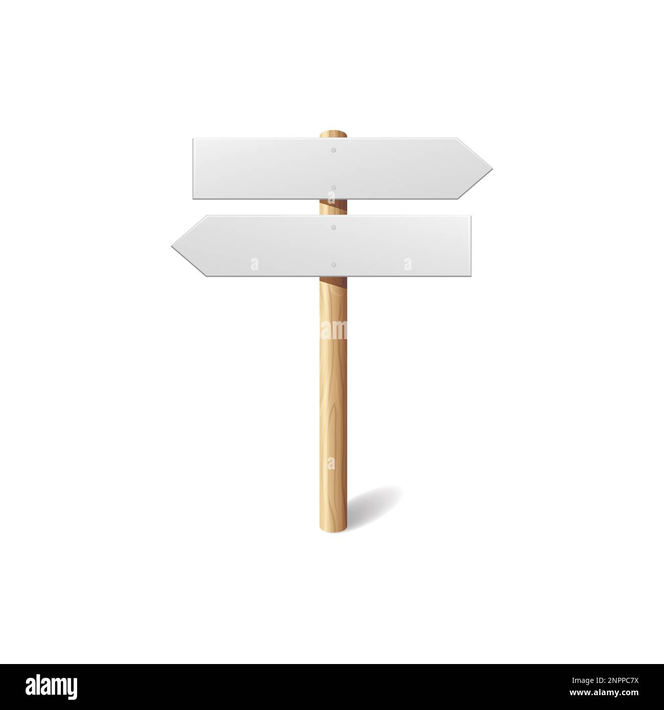 Blank signboard. Empty signage banner. White sign template, vector illustration Stock Vector ...