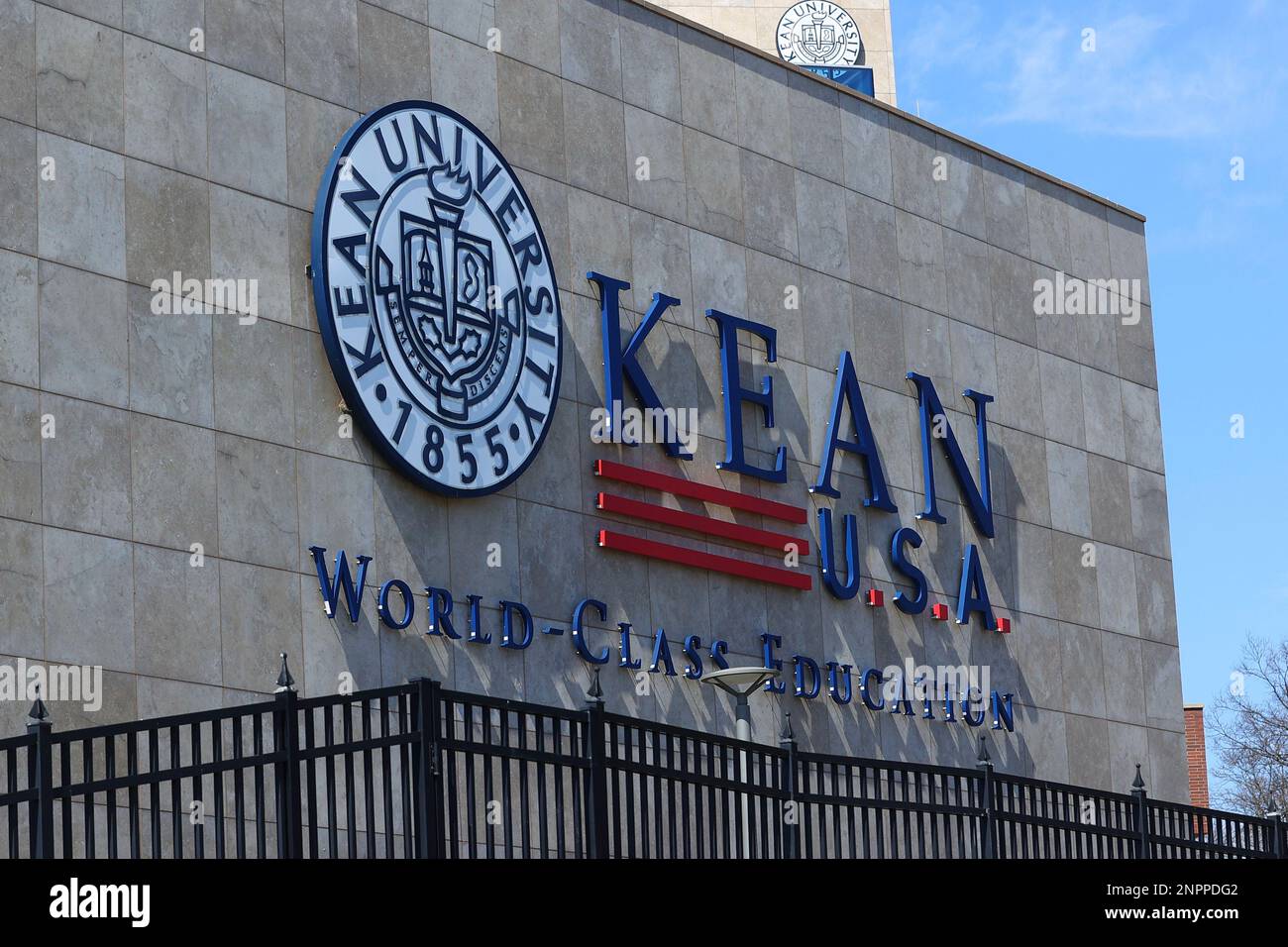 UNION, NJ - MARCH 26: A general view of the Kean University sign on ...