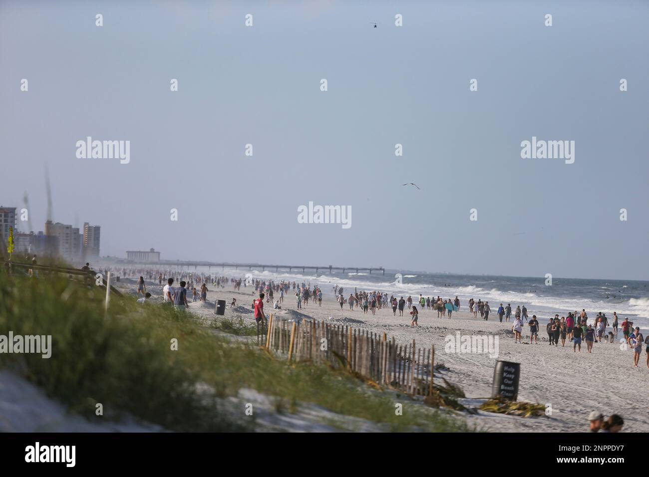 JACKSONVILLE BEACH, FL - APRIL 17: People crowded the beaches in its ...