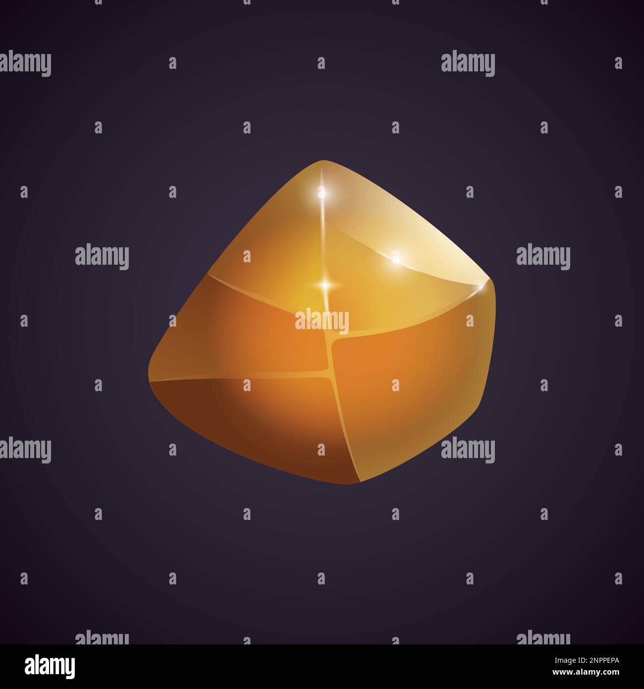 Crystal and natural mineral. Cartoon Magic Gemstone. Game asset. vector ...