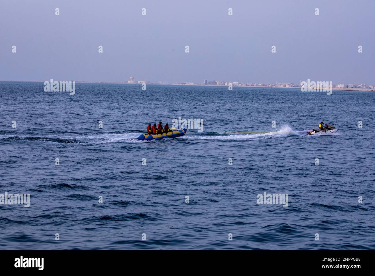 Beautiful view of sea activities for tourists in Persian Gulf. Manama ...
