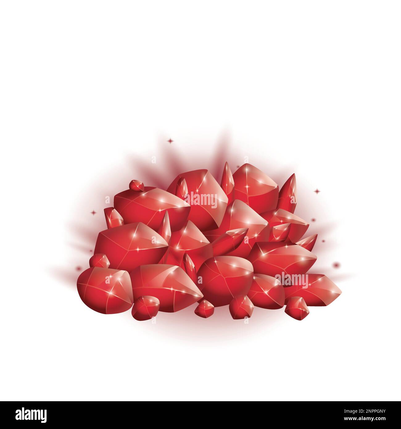 Crystals and natural minerals. Cartoon Magic Gemstones. Game assets ...