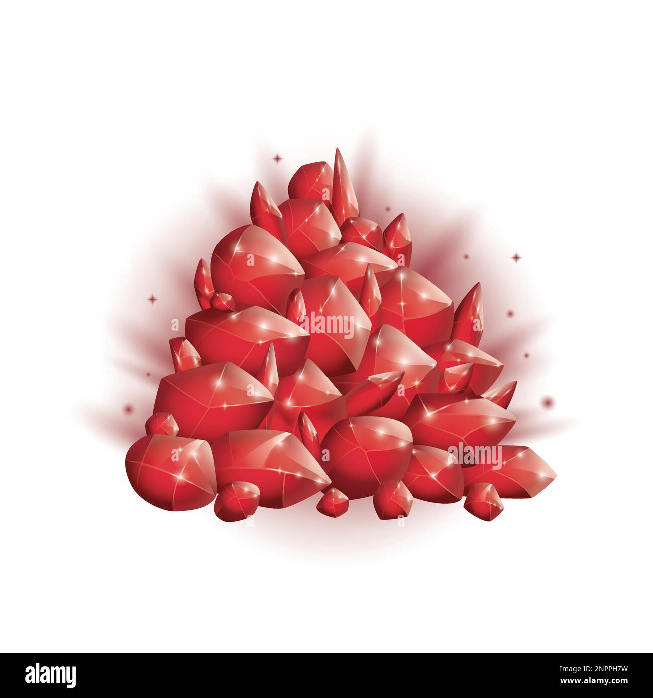 Crystals and natural minerals. Cartoon Magic Gemstones. Game assets ...