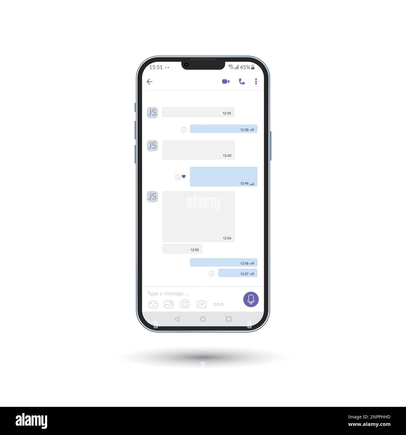 Messenger Ui Template Social Communication App Mockup Chat Application Concept Vector