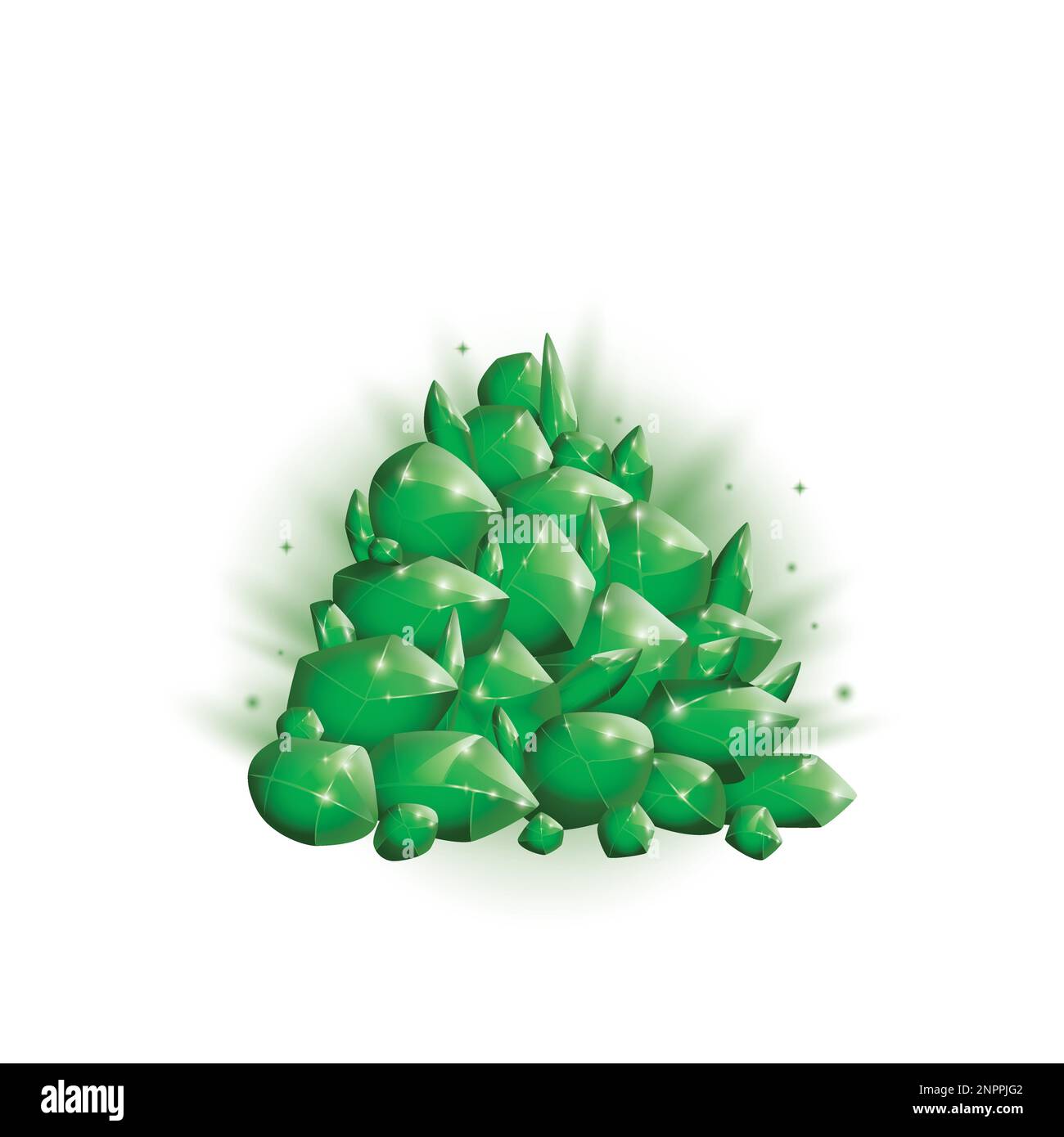 Crystals and natural minerals. Cartoon Magic Gemstones. Game assets ...