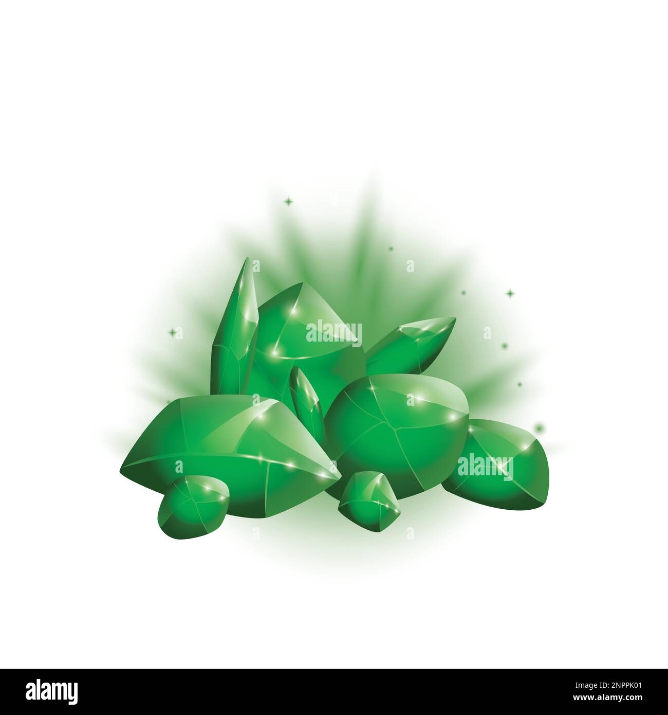 Crystals and natural minerals. Cartoon Magic Gemstones. Game assets ...