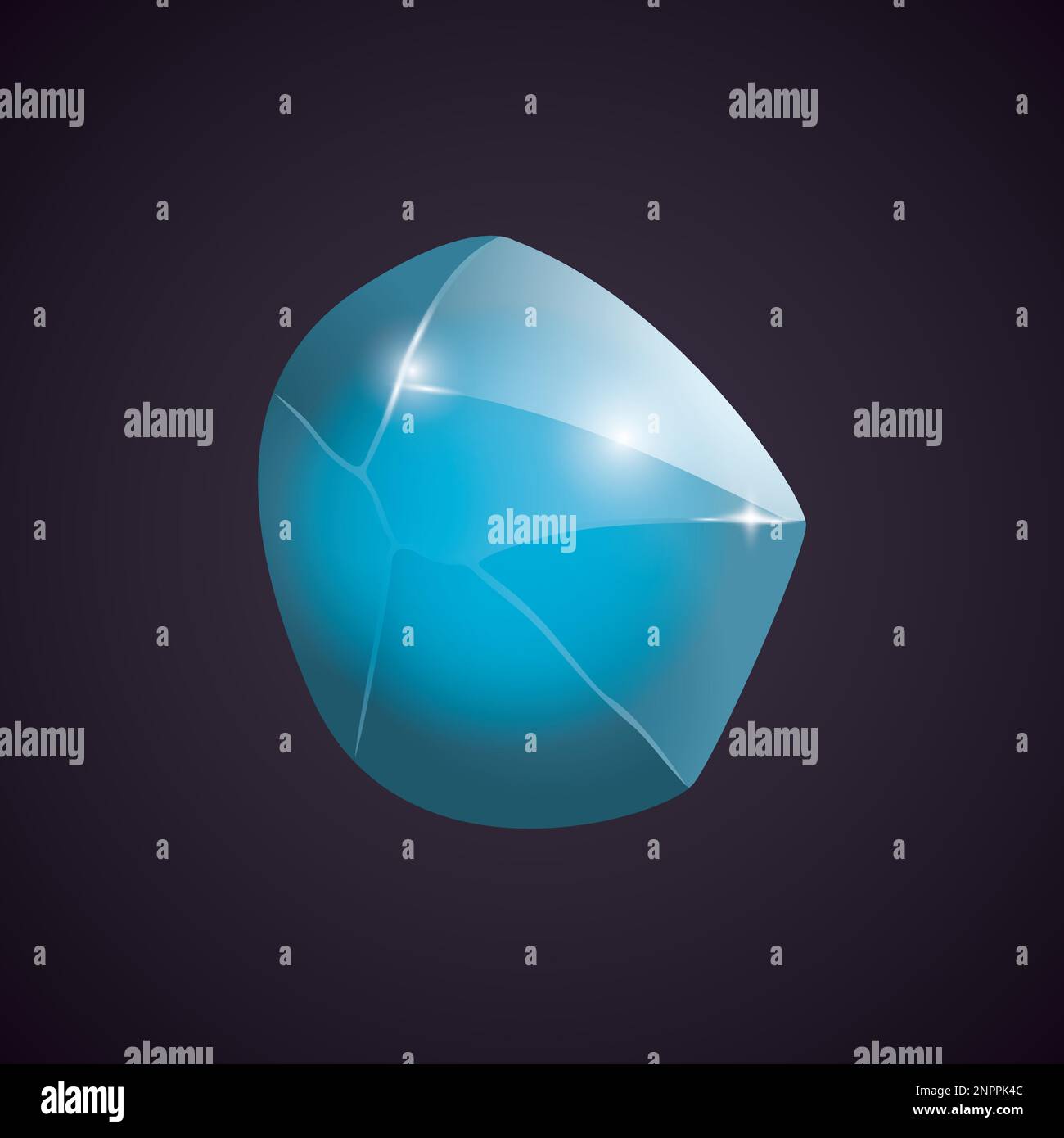 Crystal and natural mineral. Cartoon Magic Gemstone. Game asset. vector ...