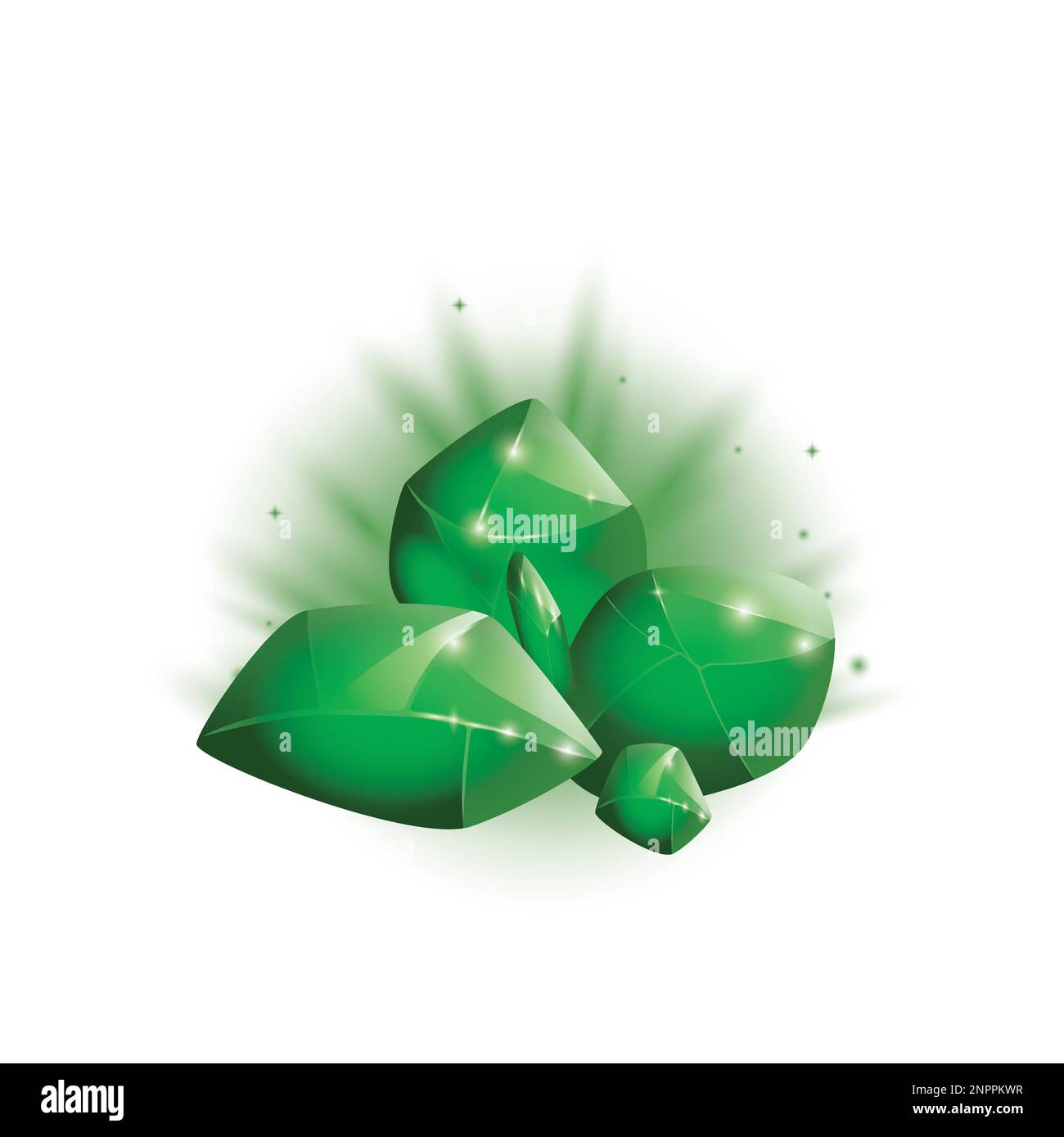 Crystals and natural minerals. Cartoon Magic Gemstones. Game assets ...