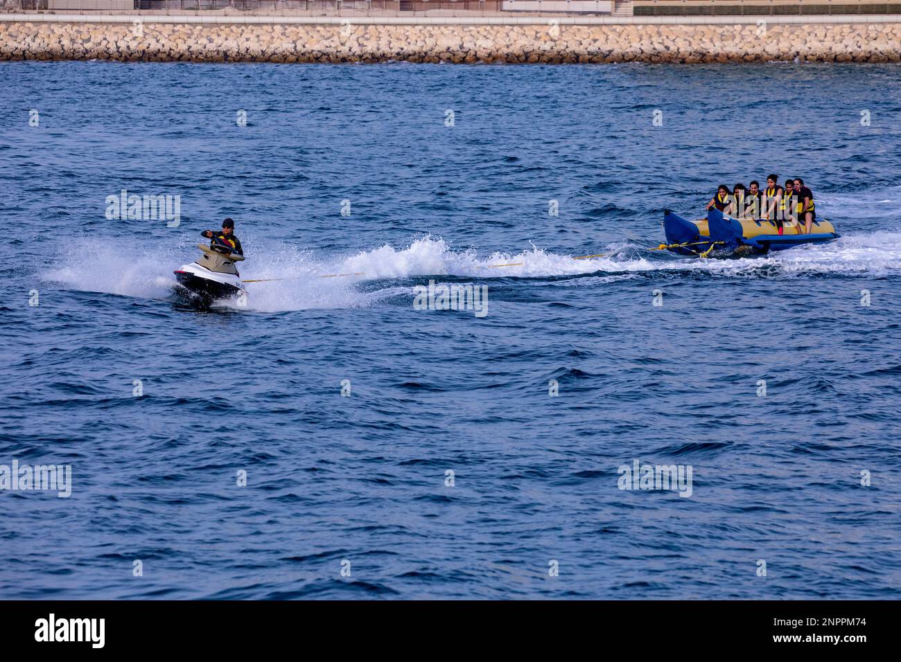 Beautiful view of sea activities for tourists in Persian Gulf. Manama ...