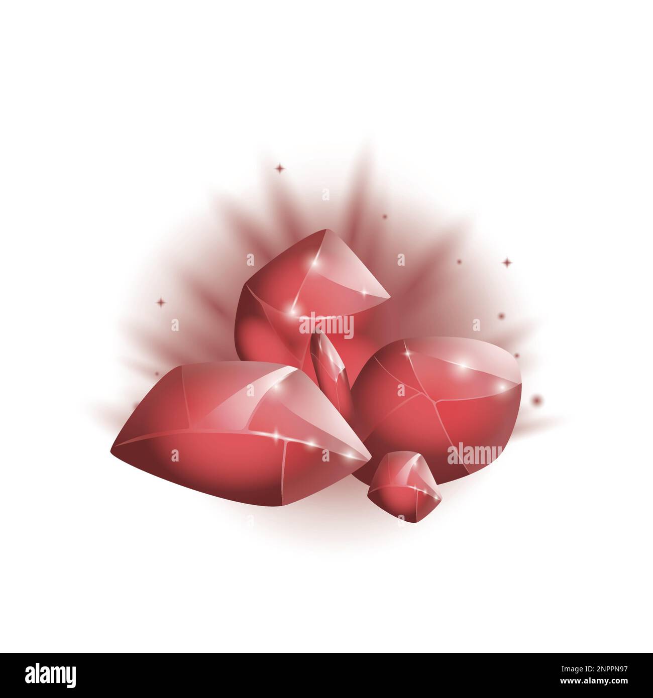 Crystals and natural minerals. Cartoon Magic Gemstones. Game assets ...