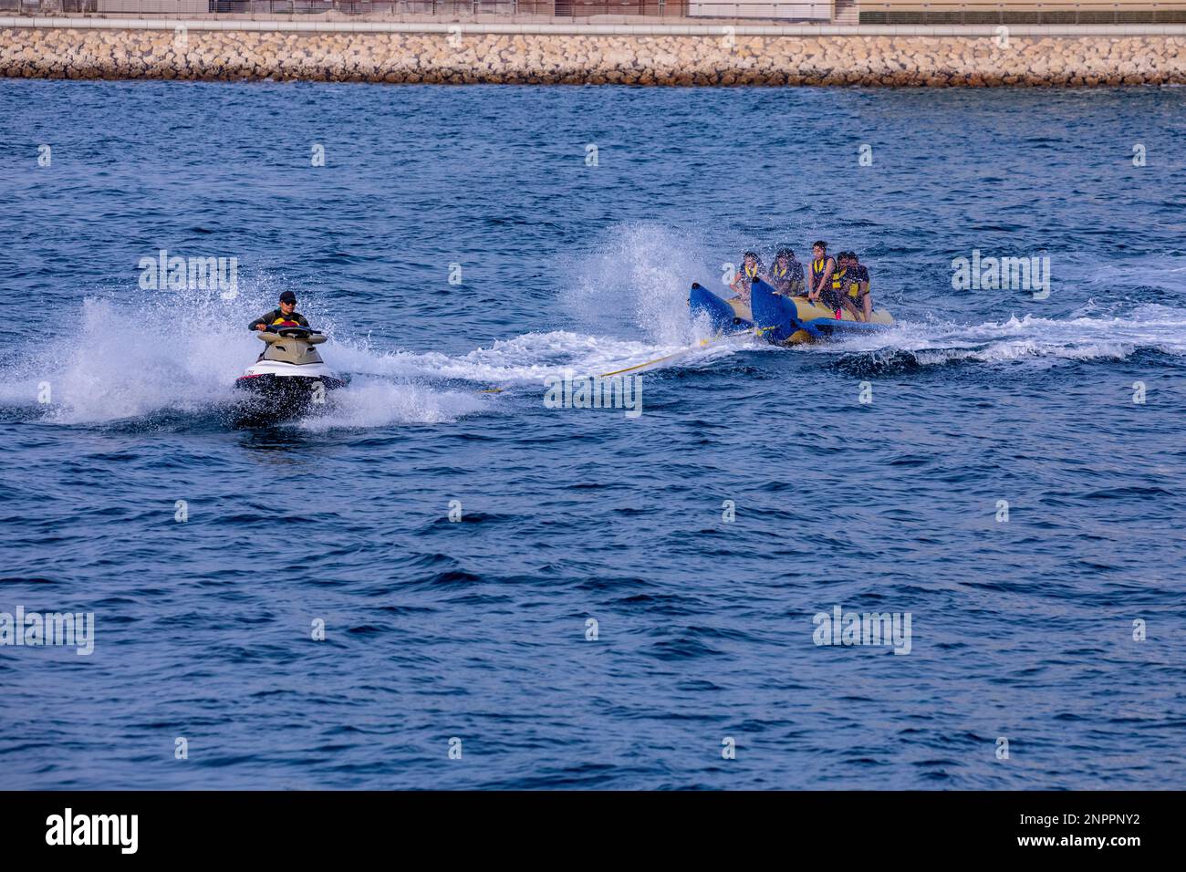 Beautiful view of sea activities for tourists in Persian Gulf. Manama ...