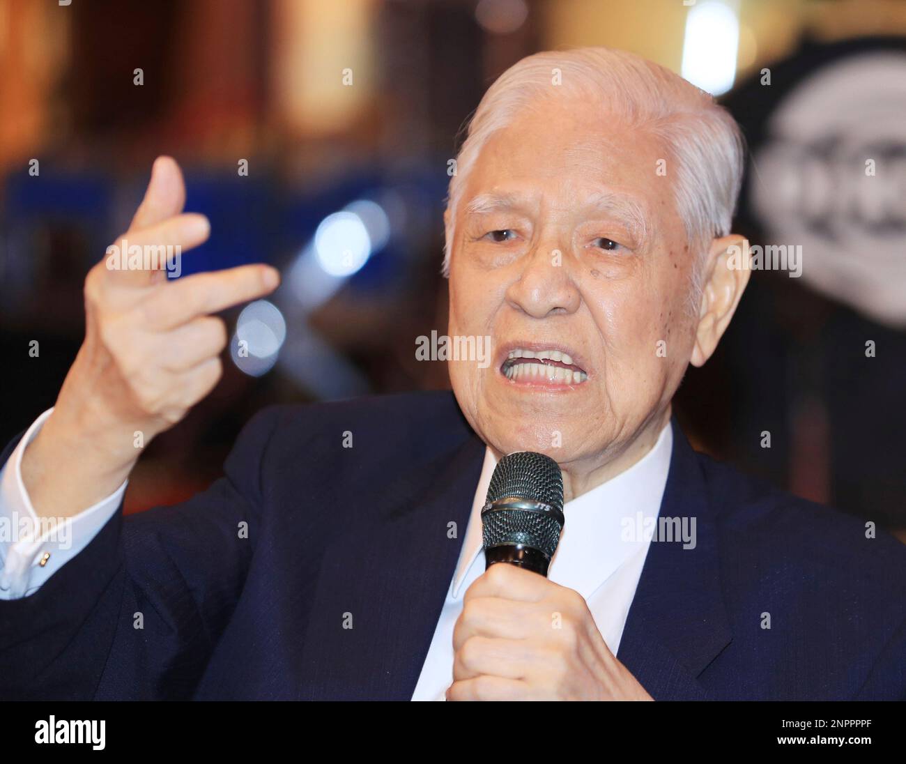 A file photo shows Taiwan President Lee Teng-hui in Taipei on Sep.9 ...