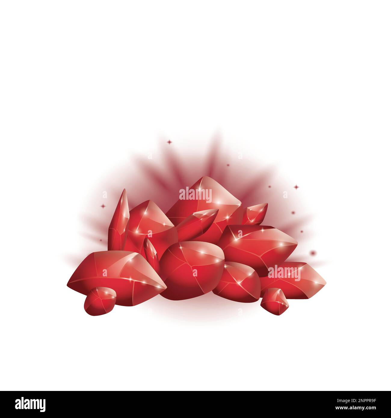Crystals and natural minerals. Cartoon Magic Gemstones. Game assets ...