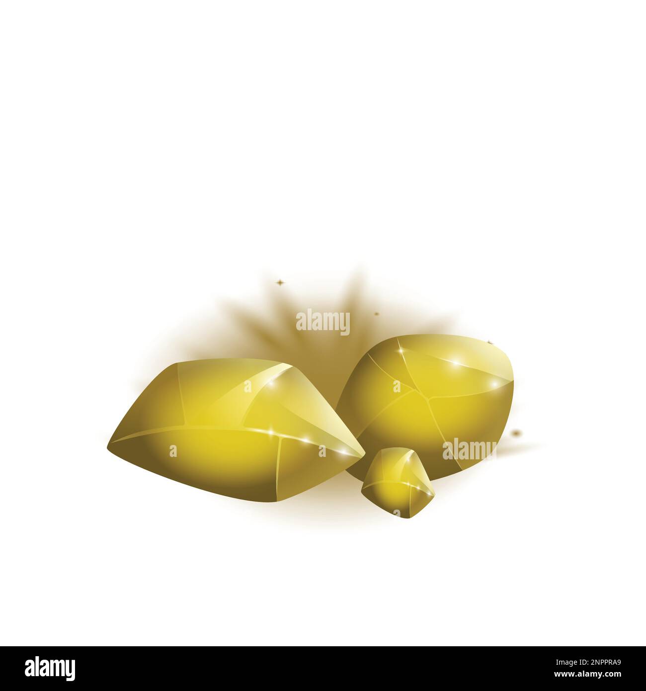 Crystals and natural minerals. Cartoon Magic Gemstones. Game assets ...