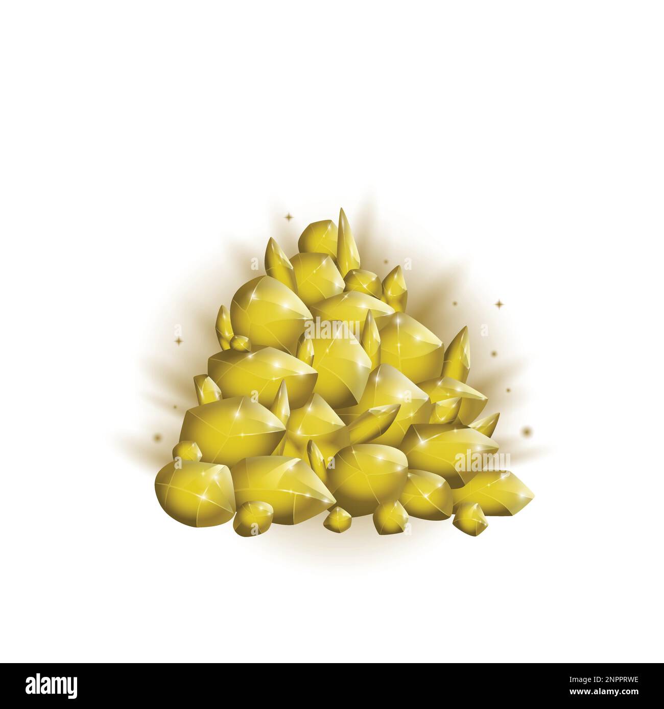 Crystals and natural minerals. Cartoon Magic Gemstones. Game assets ...