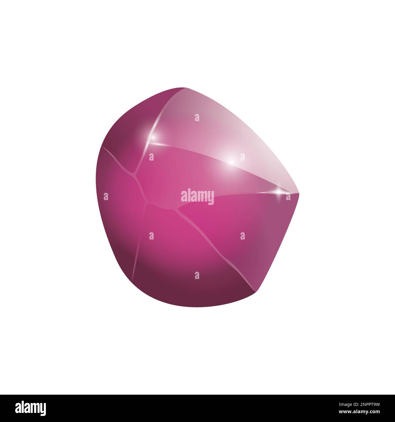 Crystal and natural mineral. Cartoon Magic Gemstone. Game asset. vector ...