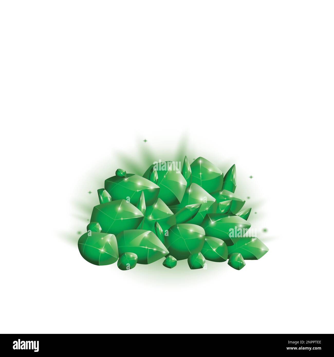 Crystals and natural minerals. Cartoon Magic Gemstones. Game assets ...