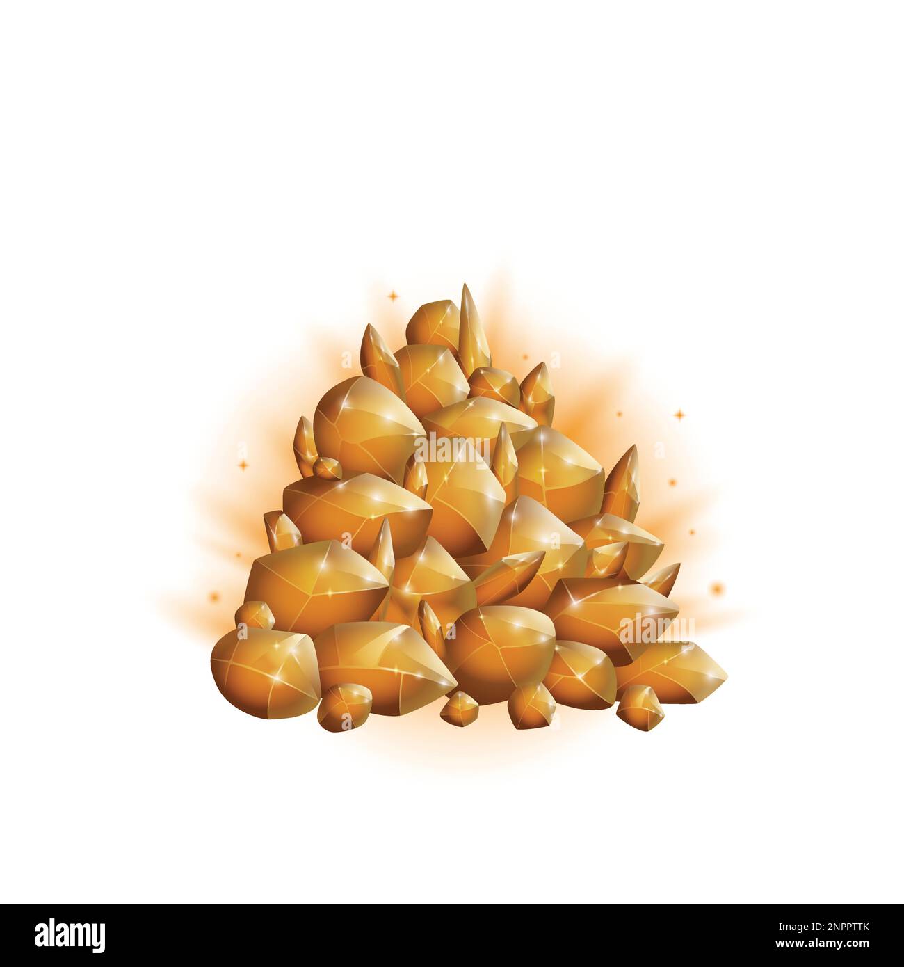 Crystals and natural minerals. Cartoon Magic Gemstones. Game assets ...