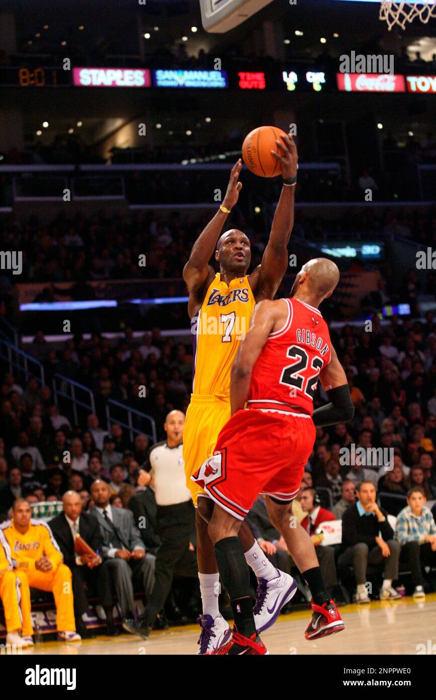 Los Angeles Lakers forward Lamar Odom (7) makes a move with the ...