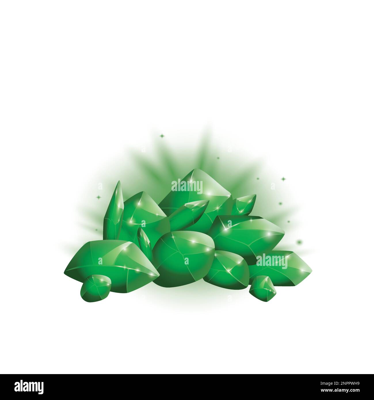 Crystals and natural minerals. Cartoon Magic Gemstones. Game assets ...