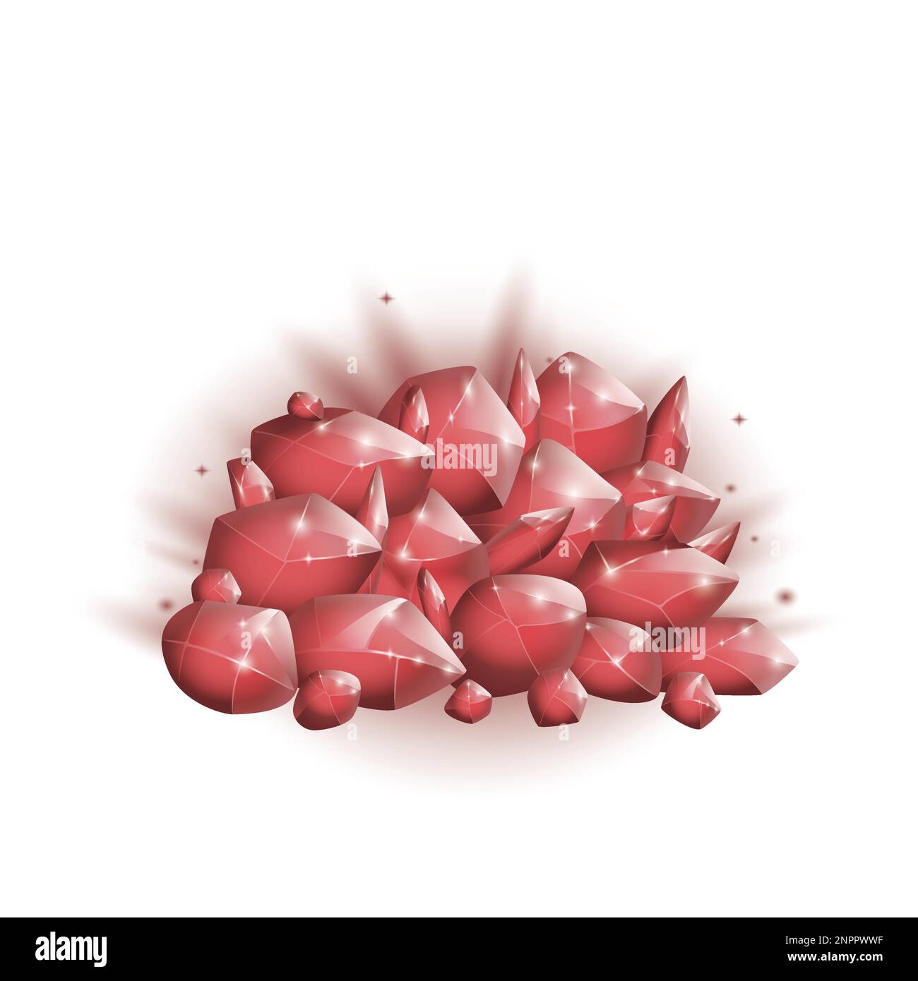 Crystals and natural minerals. Cartoon Magic Gemstones. Game assets ...